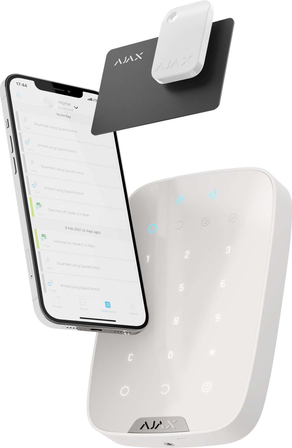 AJAX SYSTEMS – KEYPAD PLUS BLACK - Electron Alarm